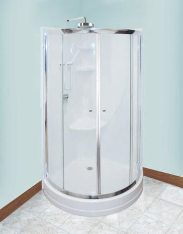 Oceania PO32HMPD One Piece Shower Enclosure With Hydro Shower System 32 ...