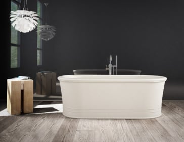 Slik Portfolio Q-SBN007PEA Emma Dado Quartz Freestanding Soaker Tub ...