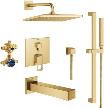 Grohe 29432TSGN0 Grohe 2-Handle Pressure Balance Tub/Shower Bundle ...