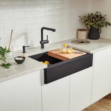 Blanco 526541 Vintera 29-13/16" Silgranit Single Bowl Apron Front Sink ...