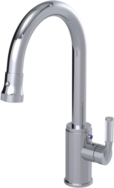 Rubinet 8JHOL H2o Kitchen Faucet With Retractable Spray | QualityBath.com