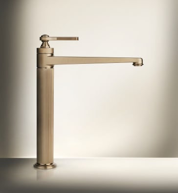 Gessi 65004 Venti20 Tall Single Lever Washbasin Without Pop Up Assembly ...