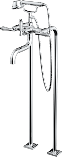 Santec 7050DC Edo Crystal Floor Mount Tub Filler With Multifunction ...