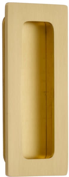 Emtek 220304 4" Modern Rectangular Flush Pull | QualityBath.com