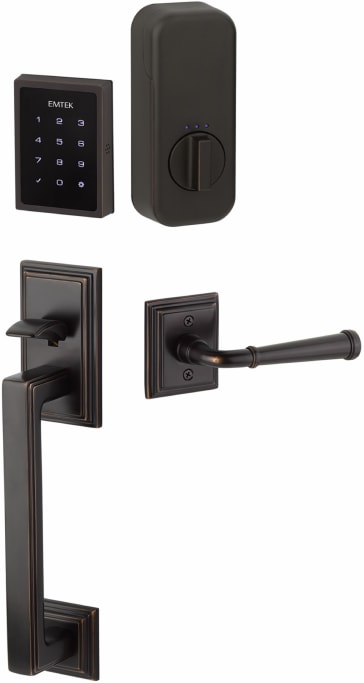 Emtek EMP0106US10B.CKUS19 Hamden Empowered Motorized Touchscreen Entry ...