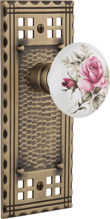 Nostalgic Warehouse CRA.ROS Craftsman Long Plate With White Rose ...