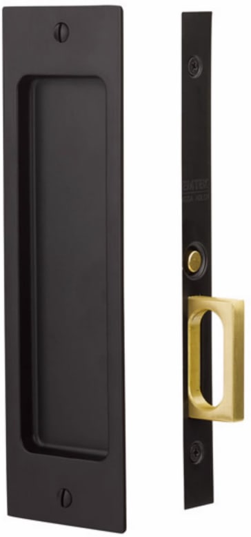 Emtek 2114 Modern Rectangular Pocket Door Mortise Lock | QualityBath.com