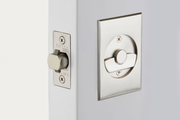 Emtek 2016US15 Rectangular Pocket Door Tubular Lock | QualityBath.com