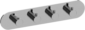Graff G-8058H-RH0 M.E. M-Series Valve Horizontal Trim With Four Handles ...