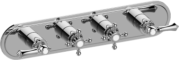 Graff G-8088H Adley M-Series Valve Horizontal Trim With Four Handles ...