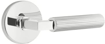 Emtek 5109US10B.LSUS4.SKUS26.LH Select Straight Knurled Lever Handle ...