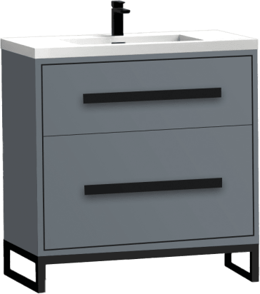 Madeli B460-30-001-LC Pinnacle 29-5/8" Vanity With C-Base | QualityBath.com