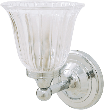 Valsan 30952 Ritz Wall Light With Tulip Glass Shade | QualityBath.com
