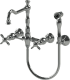 Rubinet 8XRV Raven Wall Mount Kitchen Bridge Faucet With Hand Spray ...