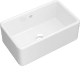 Rohl MS3018WH 30" Single Bowl Fireclay Apron Kitchen Sink | QualityBath.com