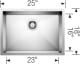 Blanco 443047 Quatrus 25" Medium Single Bowl Ada Version (Shallow Depth ...