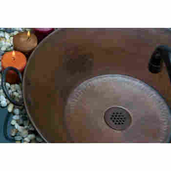 Sierra Copper SC-CZO-D16 Cazo Above Counter Copper Basin With Handles ...