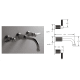 Santec 3629EN Enzo Wall Mount Widespread Lavatory Set | QualityBath.com