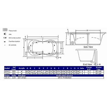 bathtub drawing side view