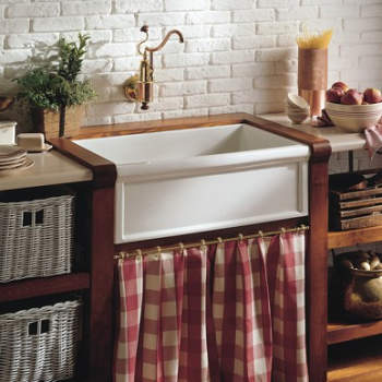 Herbeau 4603 Luberon 30" Fireclay Farmhouse Sink | QualityBath.com
