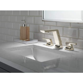 Delta 3599LF-PR-MPU Pivotal Two Handle Widespread Bathroom Faucet ...