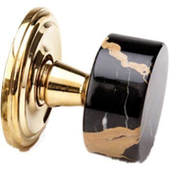 marble and gold door knobs