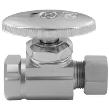Jaclo 590 Multi Turn Straight Pattern 3/8" Ips X 3/8" O.D. Supply Valve ...