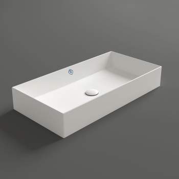 Whitehaus B-AG80 Britannia Large Rectangular Above Counter Basin ...