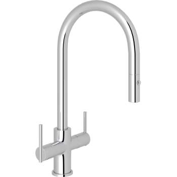Rohl CY657L-APC-2 Pirellone Two Handle Pull Down Kitchen Faucet ...