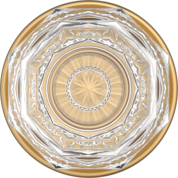 Baldwin Hardware PV.CRY.TRR.055 Crystal Knob With Traditional Round Rose | QualityBath.com