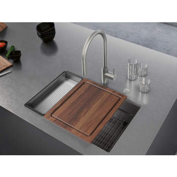 Franke PKX11028-WKC Peak 28-3/4" Kitchen Workcenter Undermount Sink | QualityBath.com