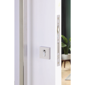 Emtek 2050 European Mortise Square Deadbolt With Integrated Roller Latch | QualityBath.com