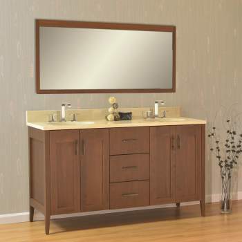 Strasser Woodenworks 56-106 Newhalem 60" Double Basin Vanity With ...