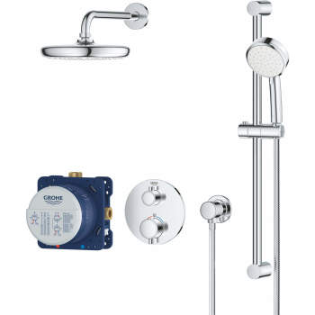 Grohe 34745000 Grohtherm Shower Kit | QualityBath.com