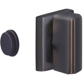 Emtek 8581.RES Rectangular Step Thumbturn Privacy Bolt With Square Rosette | QualityBath.com