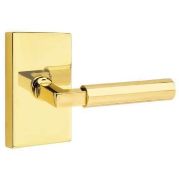 Emtek 5112HEC Hercules Lever Handle With Modern Rectangular Rosette ...