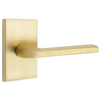 Emtek 5112HLO Helios Lever Handle With Modern Rectangular Rosette ...