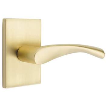 Emtek 5112TRT Triton Lever Handle With Modern Rectangular Rosette ...