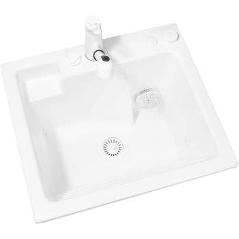 MTI MTLS110J-WH Jentle Jet 25" Jetted Laundry Sink | QualityBath.com