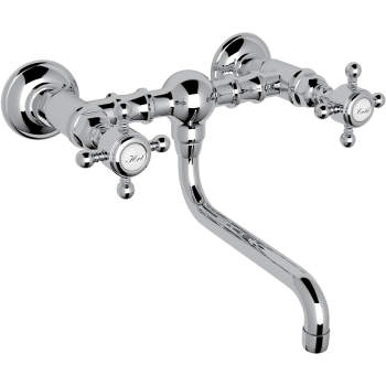 Rohl A1405/44XM Acqui Wall Mount Bridge Faucet With Cross Handles ...