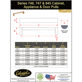 colonial specifications