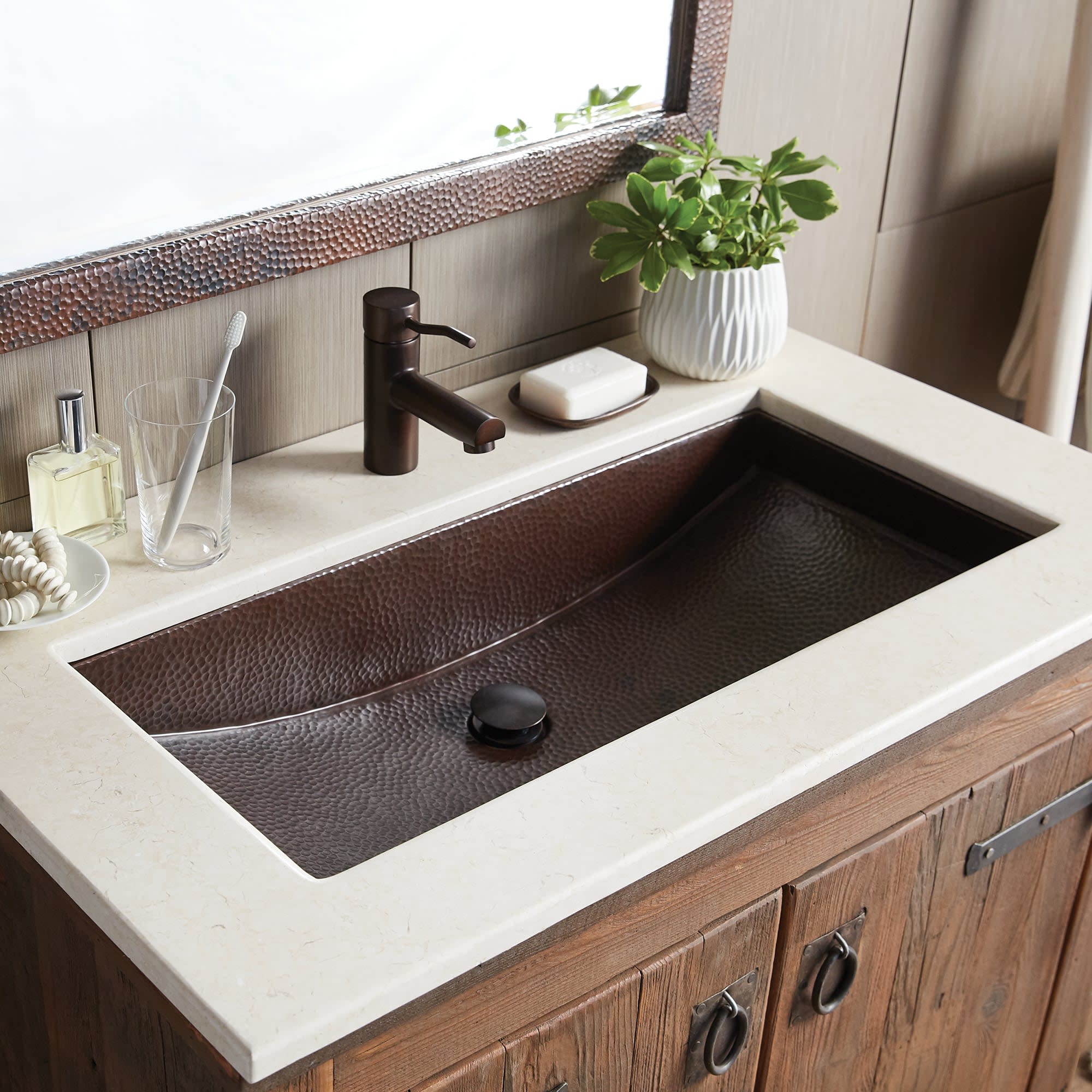 Trough Bathroom Sink
