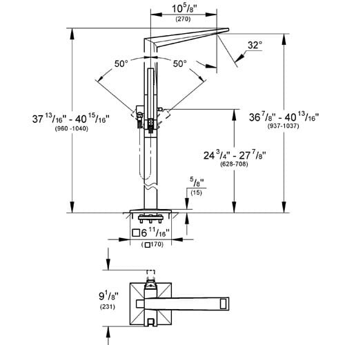 Grohe 23119001 Allure Brilliant Floor-mounted Tub Filler | QualityBath.com