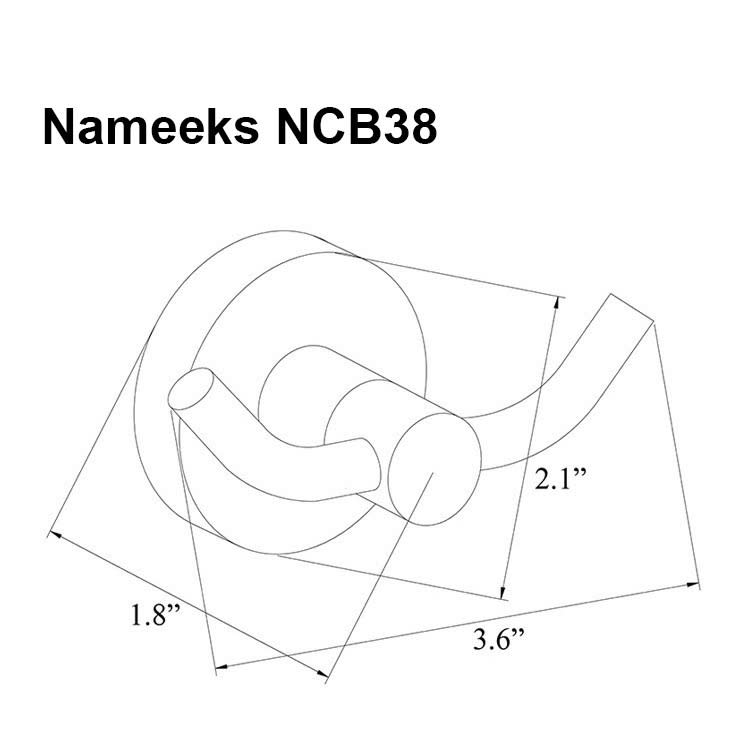 Nameeks NCB38 General Hotel Hook | QualityBath.com